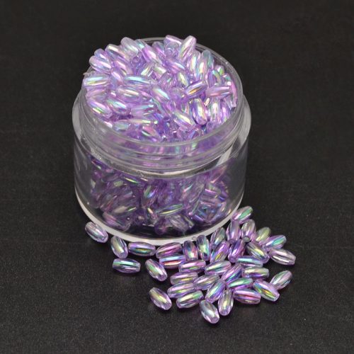 Acrylic AB Rice Bead - Lilac - Beads - Acrylic - Riverside Beads