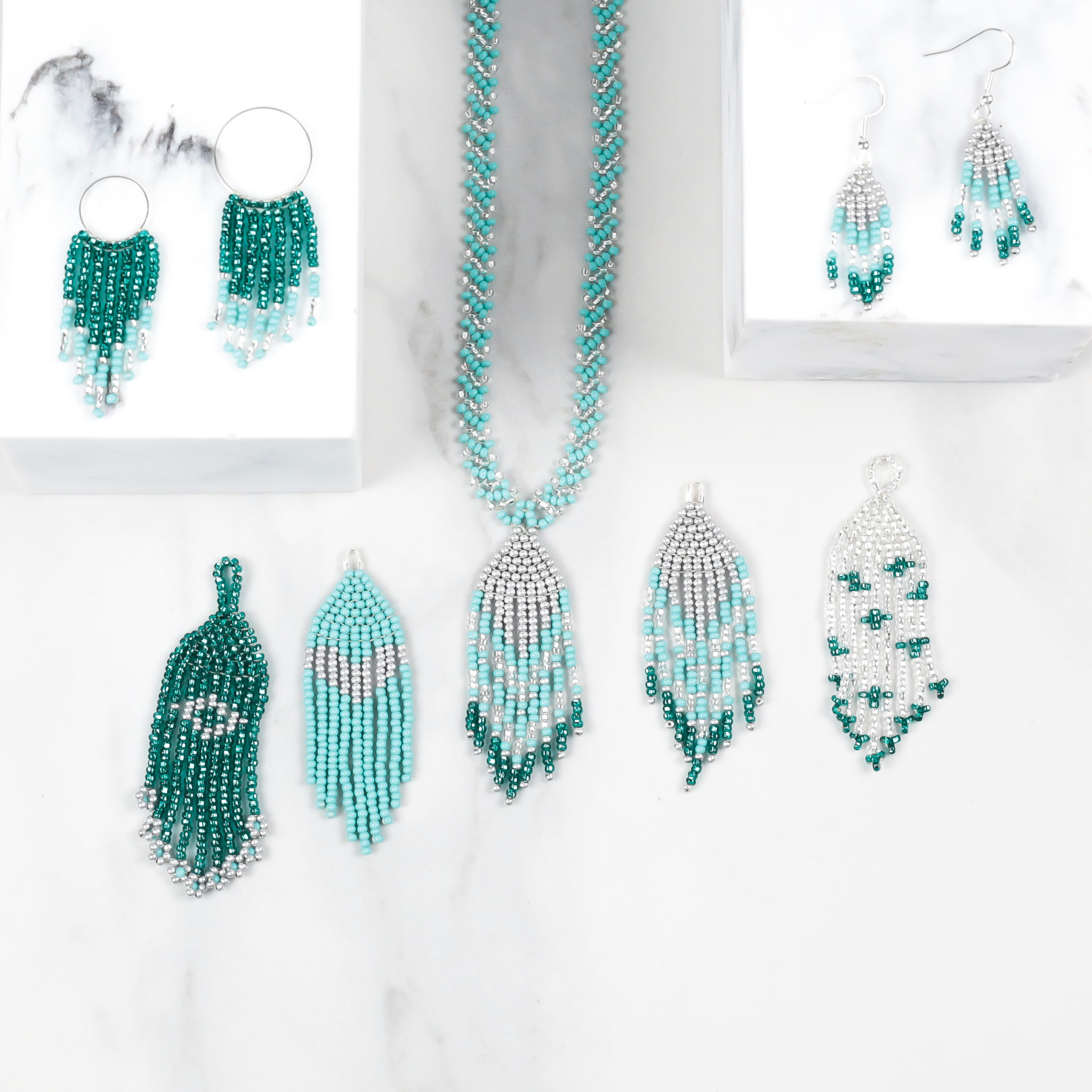 Beaded Fringe Jewellery Kit - Kits - Riverside Beads