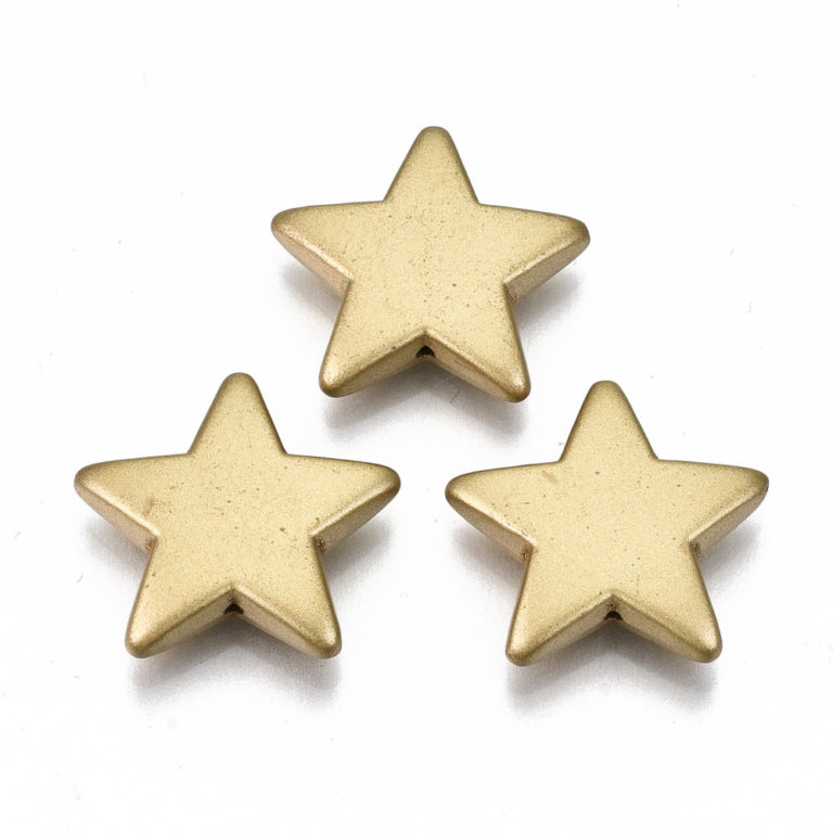Large Acrylic Star Beads - Gold - Silver - Bead - Riverside Beads