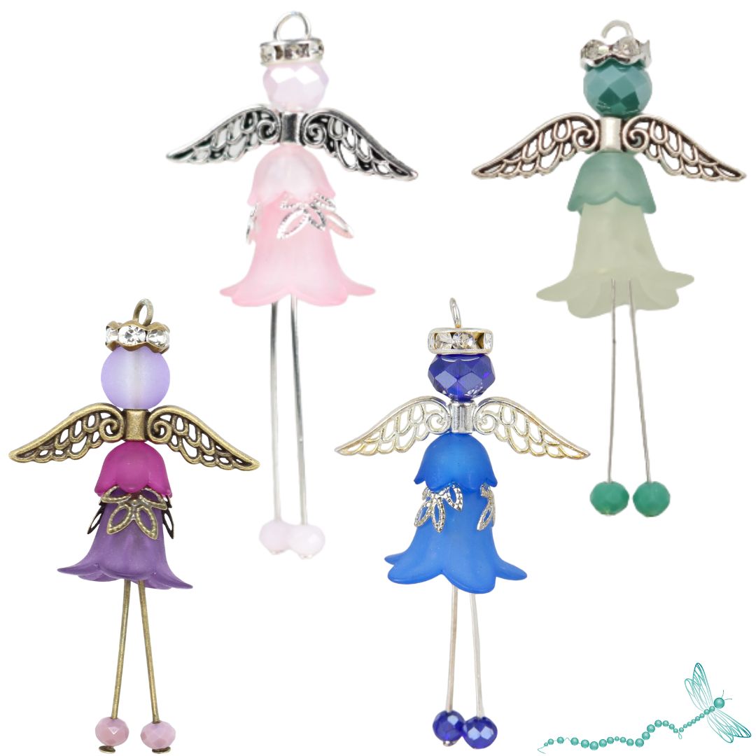 Beaded Flower Fairy Charms Kit – Makes 40 | UK Bead Shop